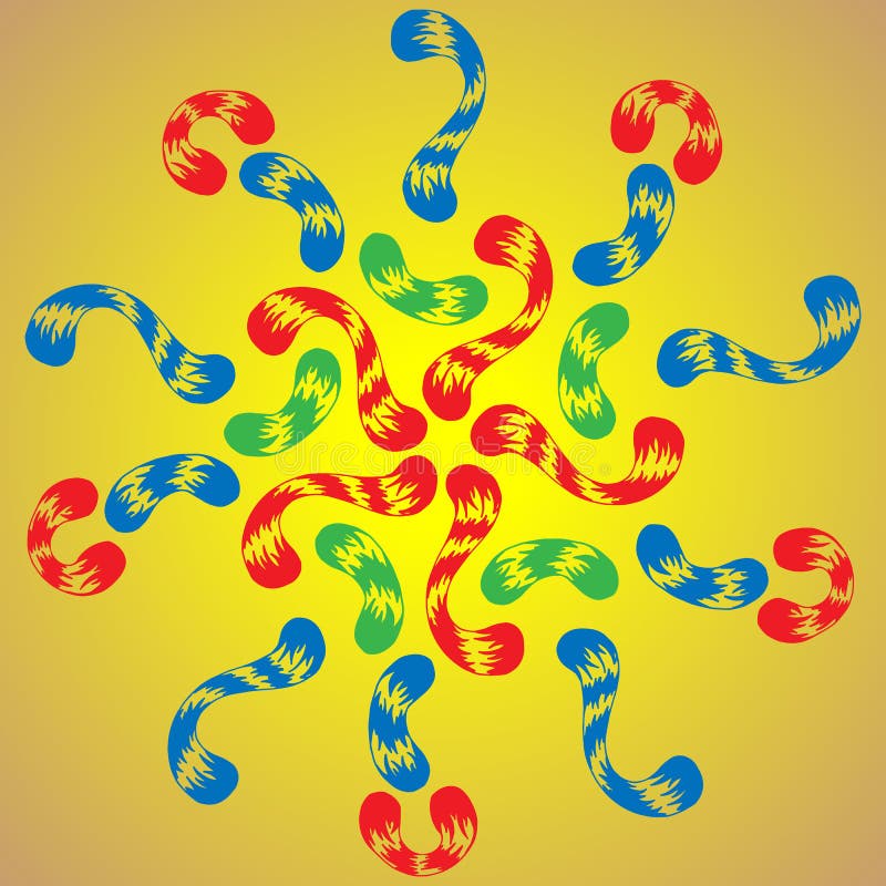 Illustration of Colored Curlicues Stock Illustration - Illustration of ...