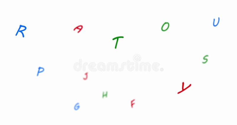 Illustration of Colorful Alphabets Against White Background, Copy Space ...