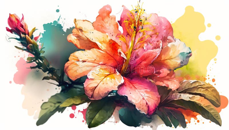 Azalea Flower Doodle Art, Azalea Zentangle Line Drawing, Azalea Flower ...