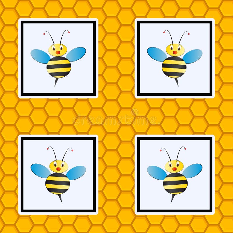 Beehive seamless pattern stock vector. Illustration of sweet - 29877277