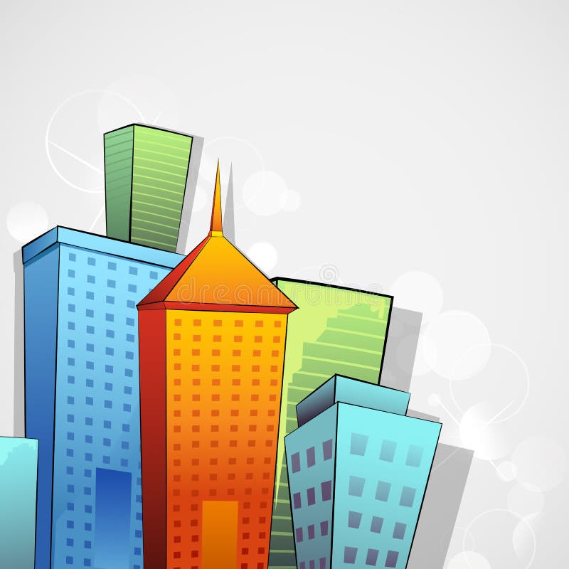 Colorful Building stock vector. Illustration of metropolitan - 30269871