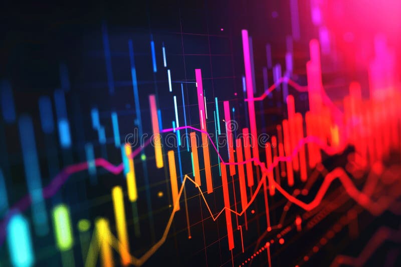 Illustration of a Colorful Chart for Shares Stock Image - Image of ...