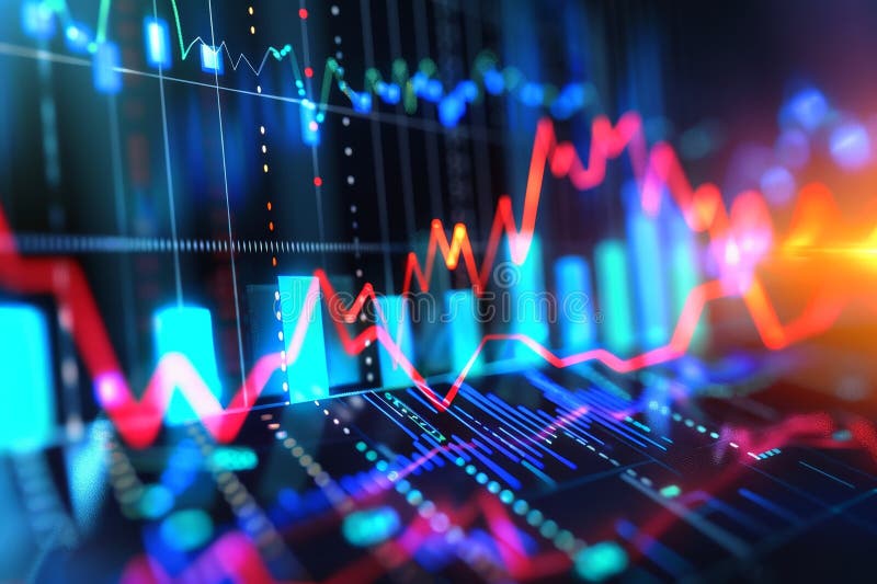 Illustration of a Colorful Chart for Shares Stock Image - Image of ...