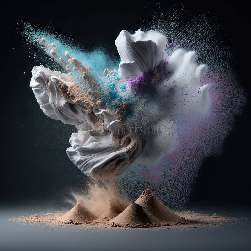 Illustration of the Colorful Cloudy Powder Explosion Stock Illustration ...