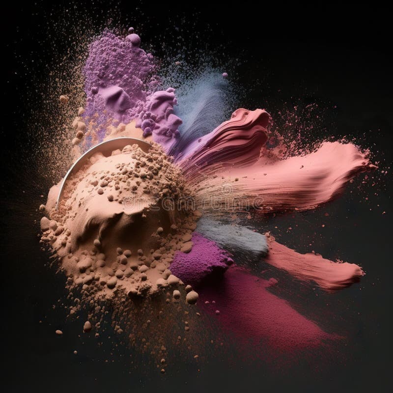 Illustration of the Colorful Cloudy Powder Explosion Stock Illustration ...