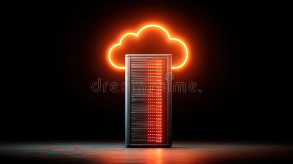 Illustration of a Colorful Control Panel Interface with Cloud Icons ...