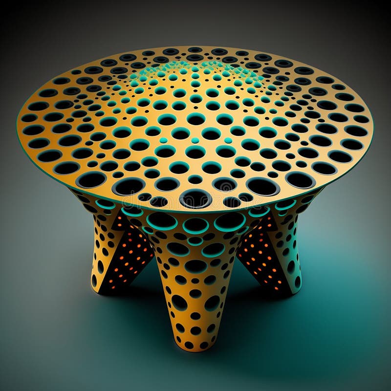 Detailed 3D Dots in a Table, Generative Ai Stock Illustration ...