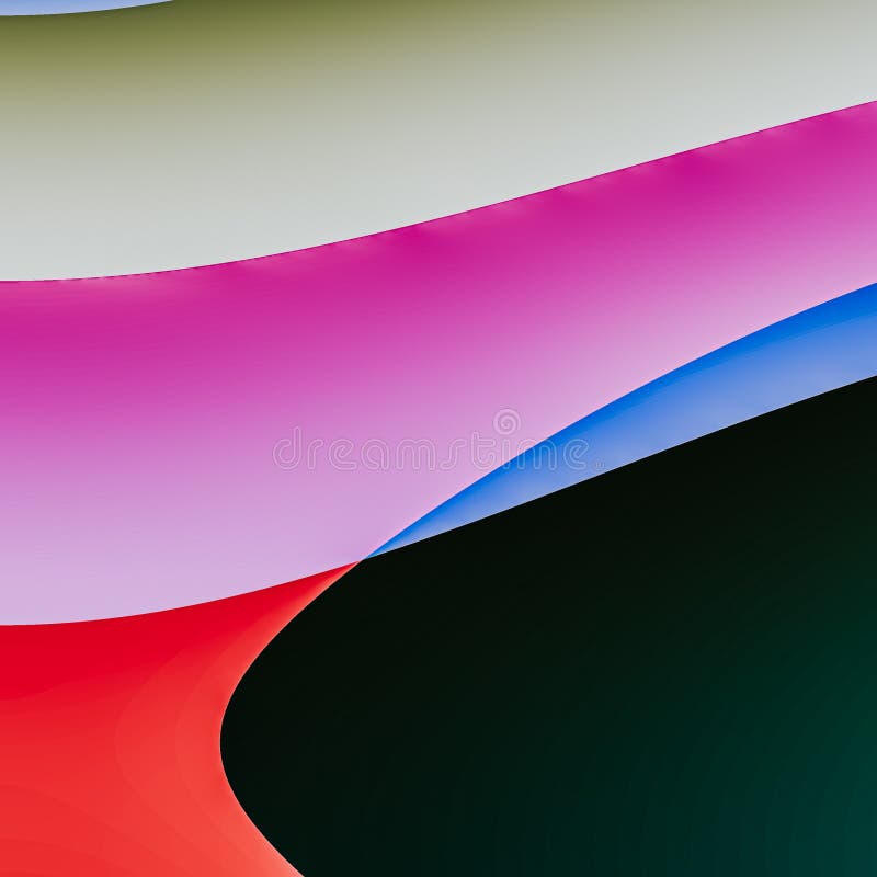 Illustration of Colorful Geometric Patterns and Curvey Figures Stock ...