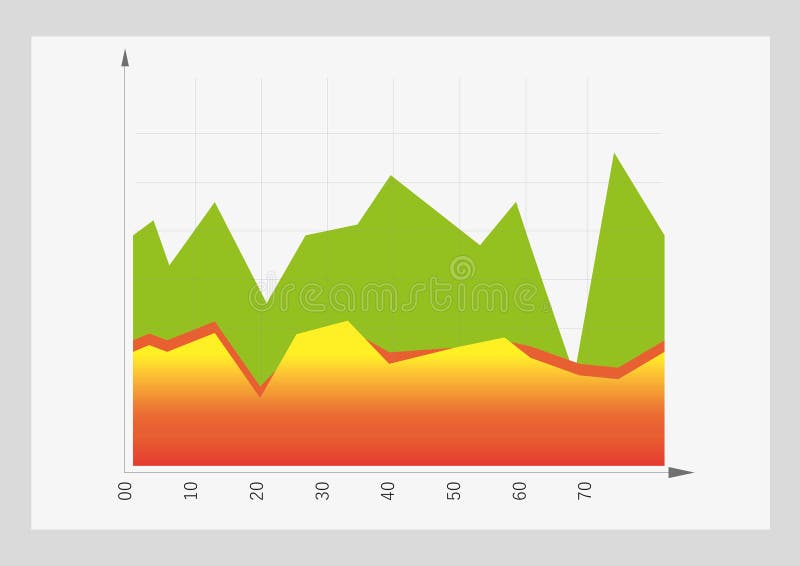Illustration of Colorful Graph on White Stock Illustration ...