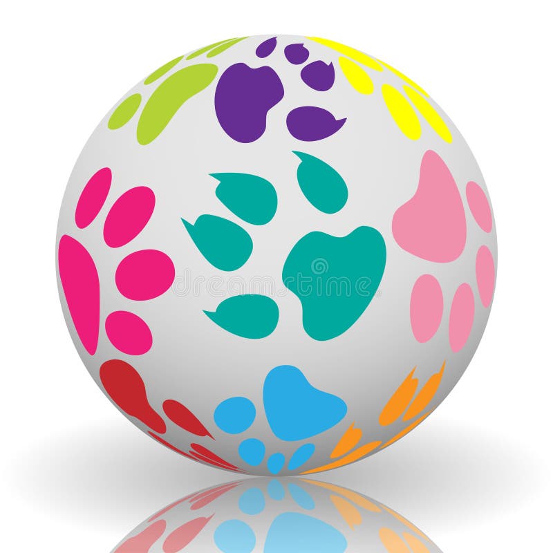 Paw prints stock illustration. Illustration of desktop - 3514773