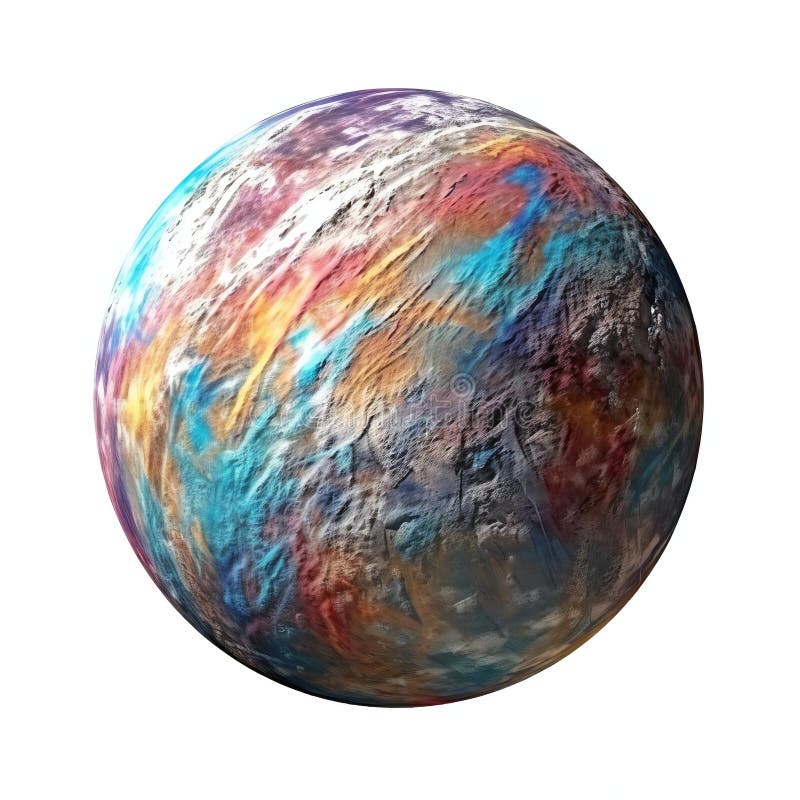 Colorful Planet Isolated on a White Background Stock Illustration ...