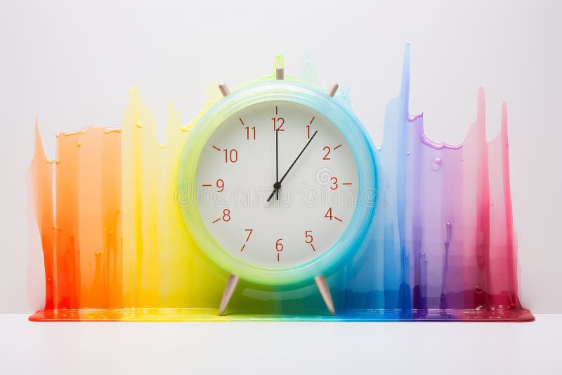 Illustration of a Colorful Rainbow Time Delay Method Photo Grade ...