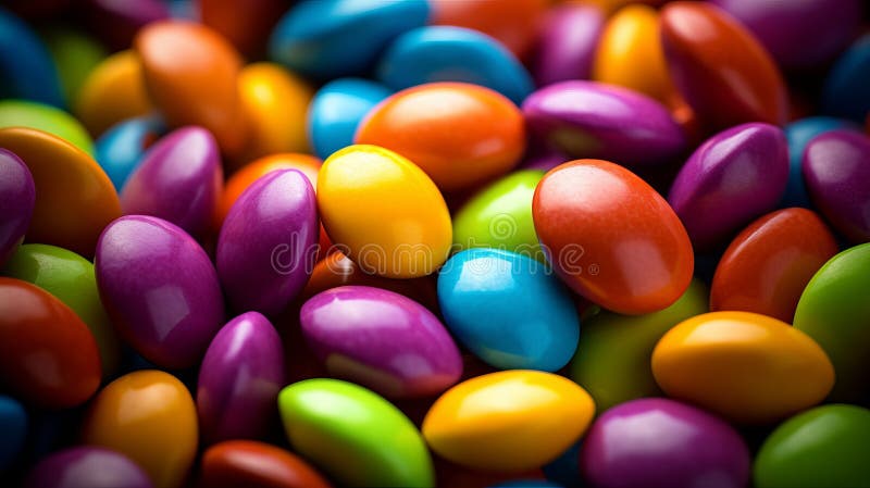 Illustration of a Colorful Stack of Candy Beans Stock Photo - Image of ...