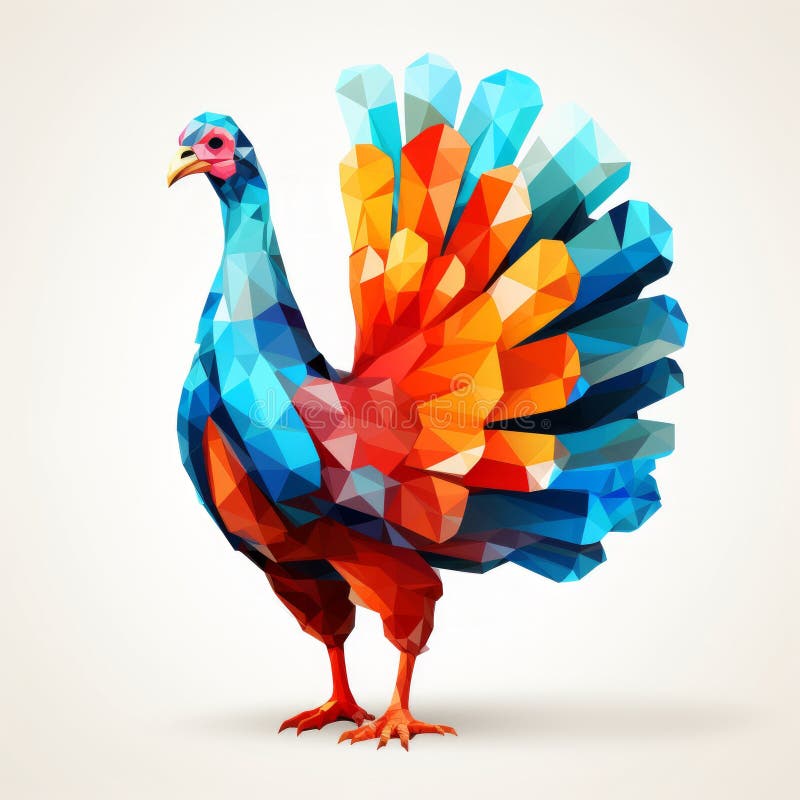 An Illustration of a Colorful Turquoise Turkey Stock Illustration ...