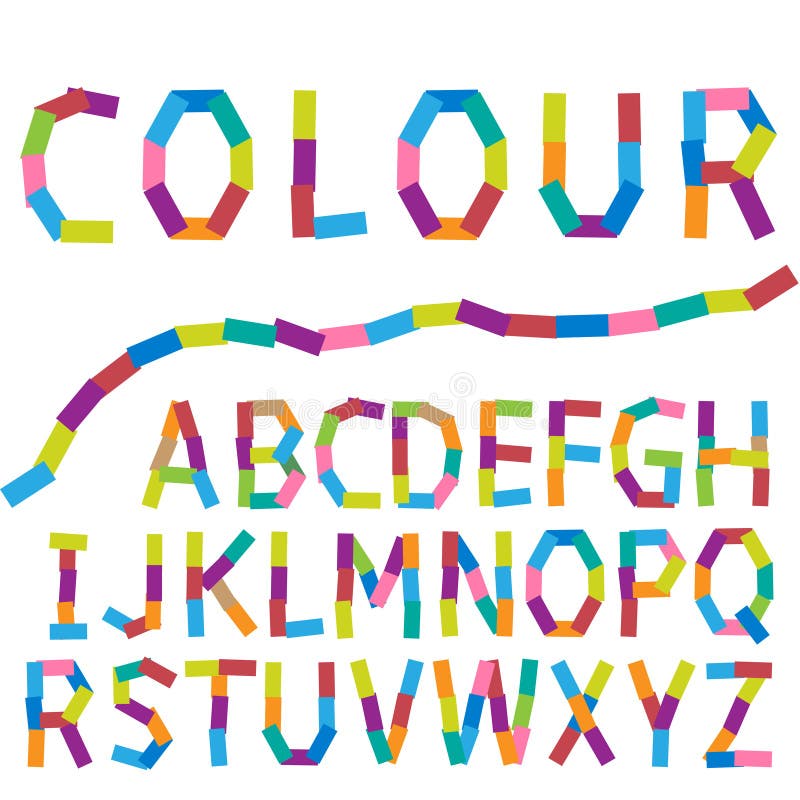 Illustration of Colour Alphabet Stock Vector - Illustration of capital ...