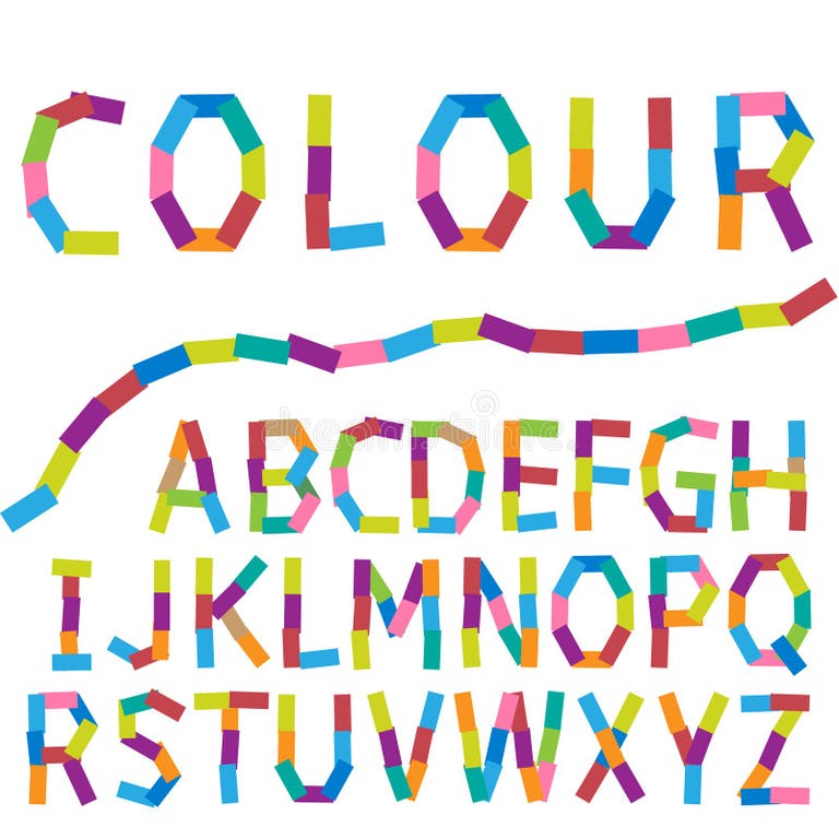 Illustration of Colour Alphabet Stock Vector - Illustration of capital ...