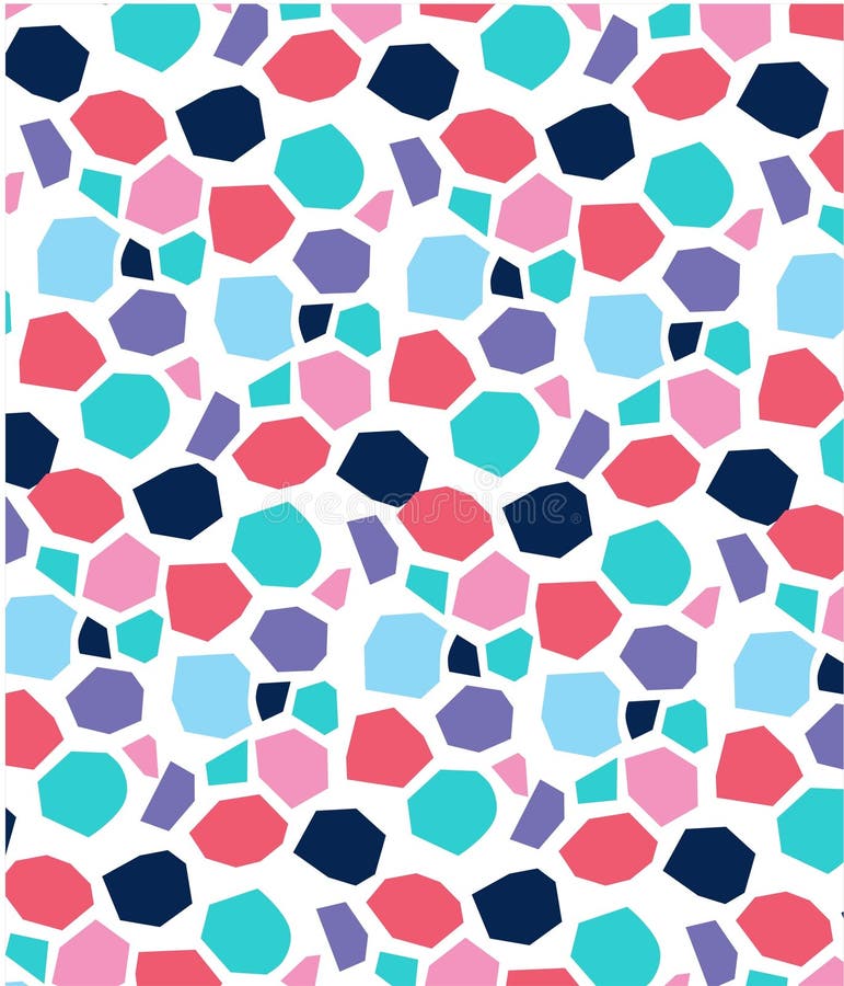 Colour Shape Pattern Print Vector Art Stock Vector - Illustration of ...