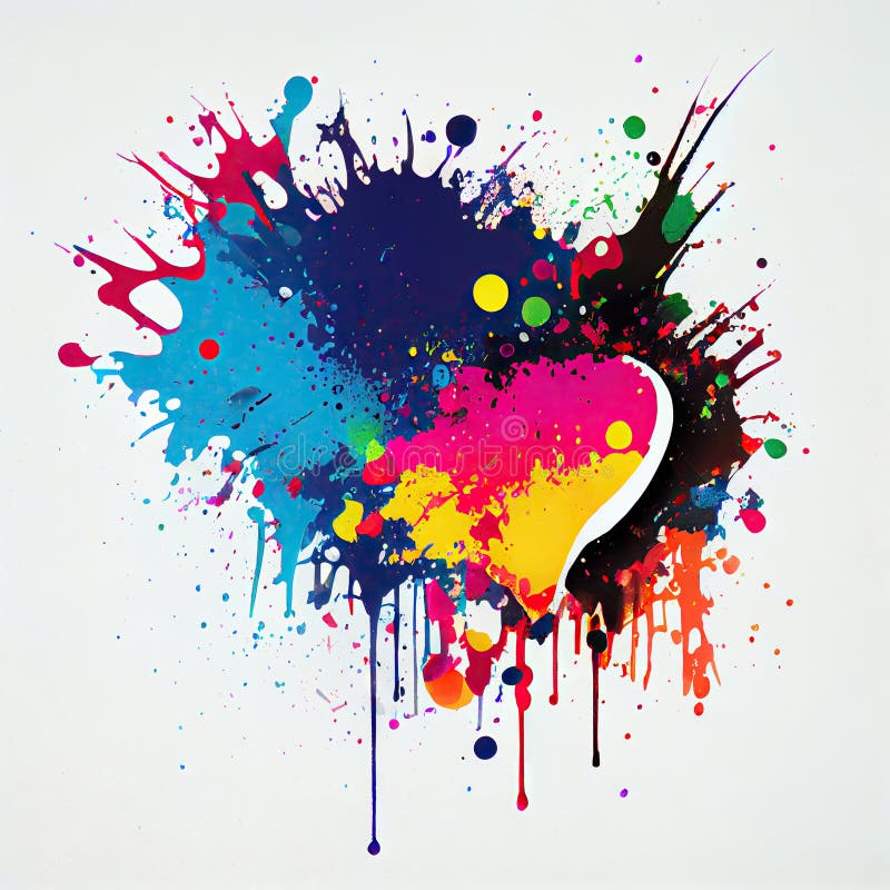 Illustration of the Colour Splashes Stock Illustration - Illustration ...