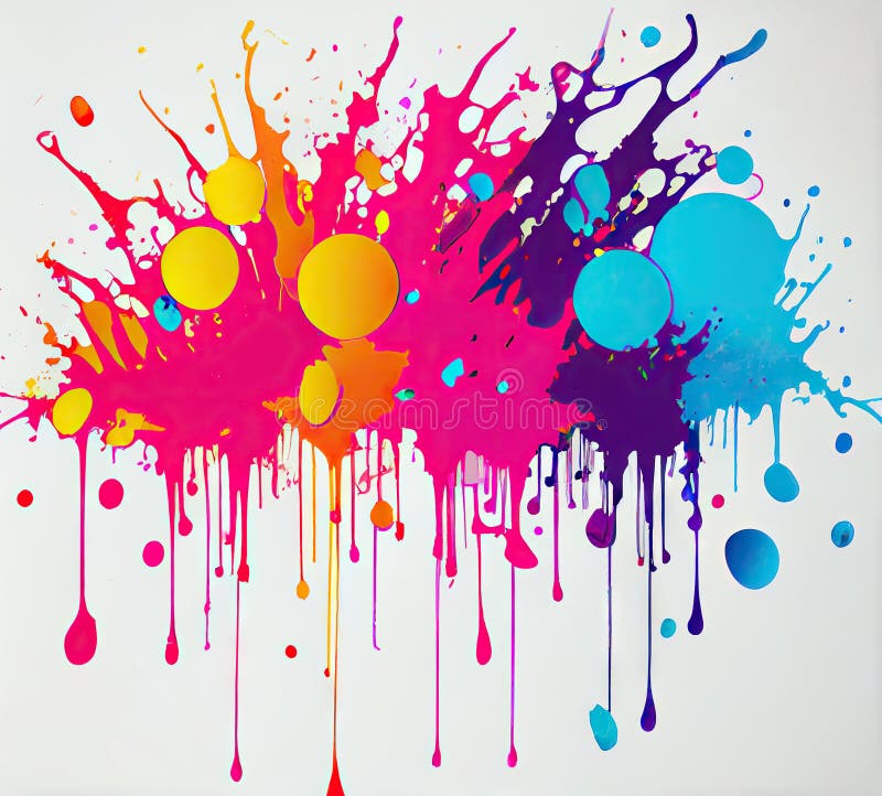 Illustration of the Colour Splashes Stock Illustration - Illustration ...
