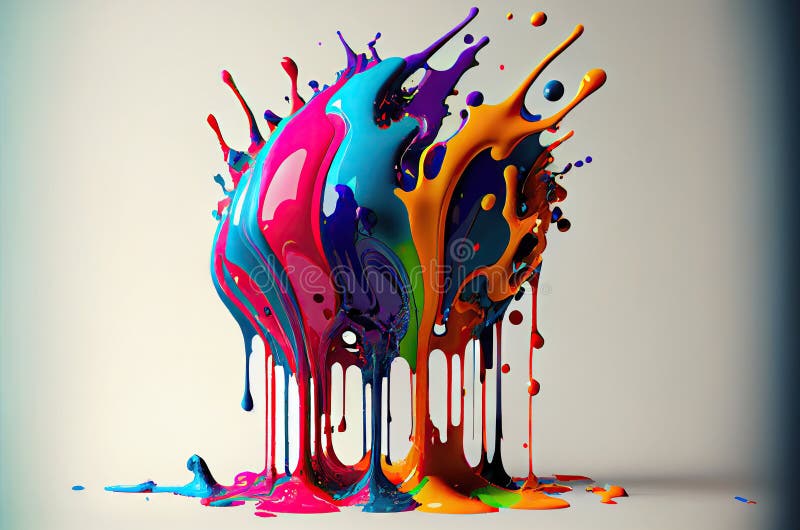 Illustration of the Colour Splashes Stock Illustration - Illustration ...