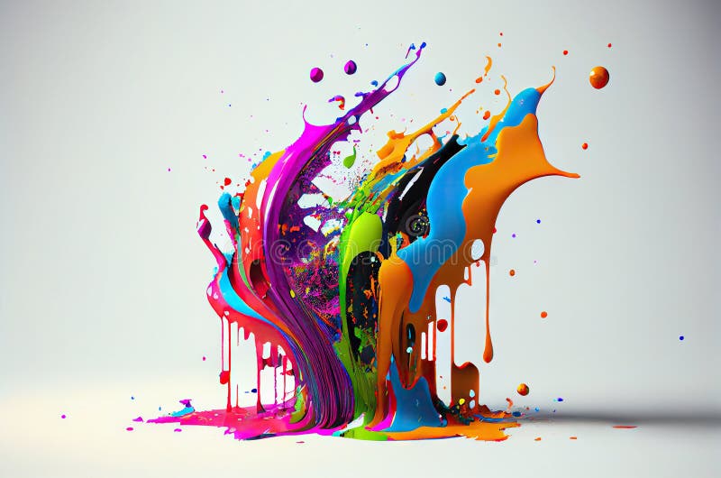 Illustration of the Colour Splashes Stock Illustration - Illustration ...