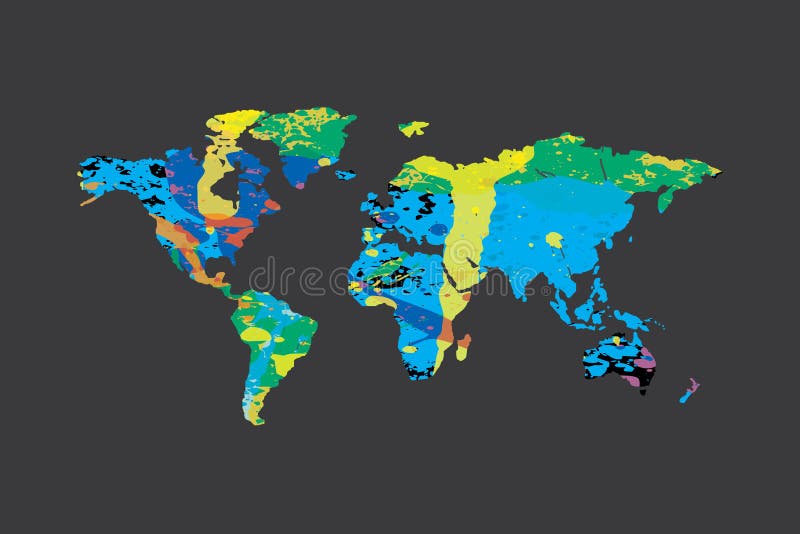 Graffit world map stock illustration. Illustration of urban - 16074365