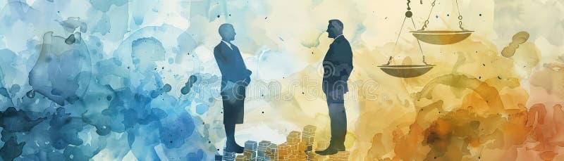 Illustration Combining Vector Graphics and Watercolor Elements Stock ...