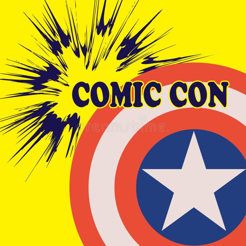 Illustration for Comic Con stock vector. Illustration of entertainment ...