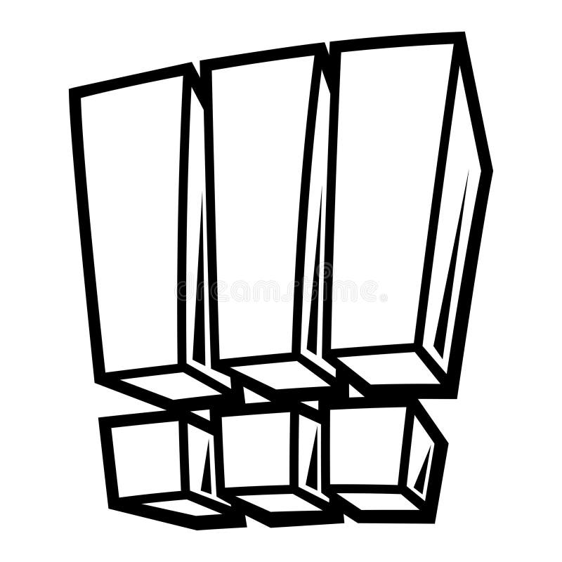 Illustration of Comic Exclamation Marks. Cartoon Pop Art Creative Image ...