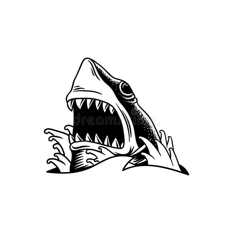 Illustration of Comic Style Shark Stock Illustration - Illustration of ...