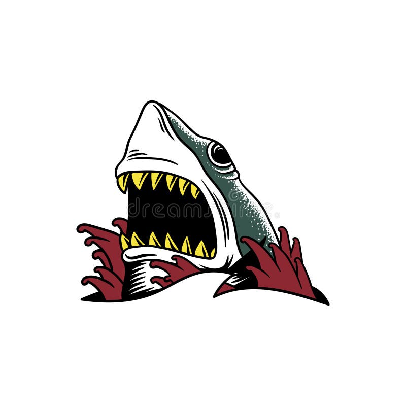 Illustration of Comic Style Shark Stock Illustration - Illustration of ...