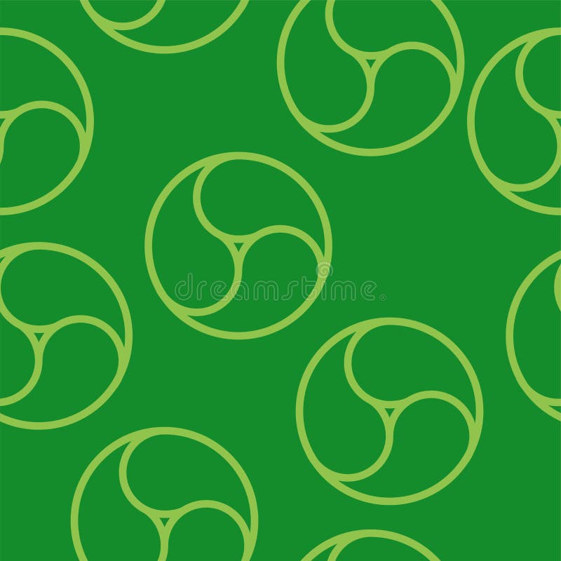 Green Commashaped Seamless Japanese Pattern Stock Vector - Illustration ...