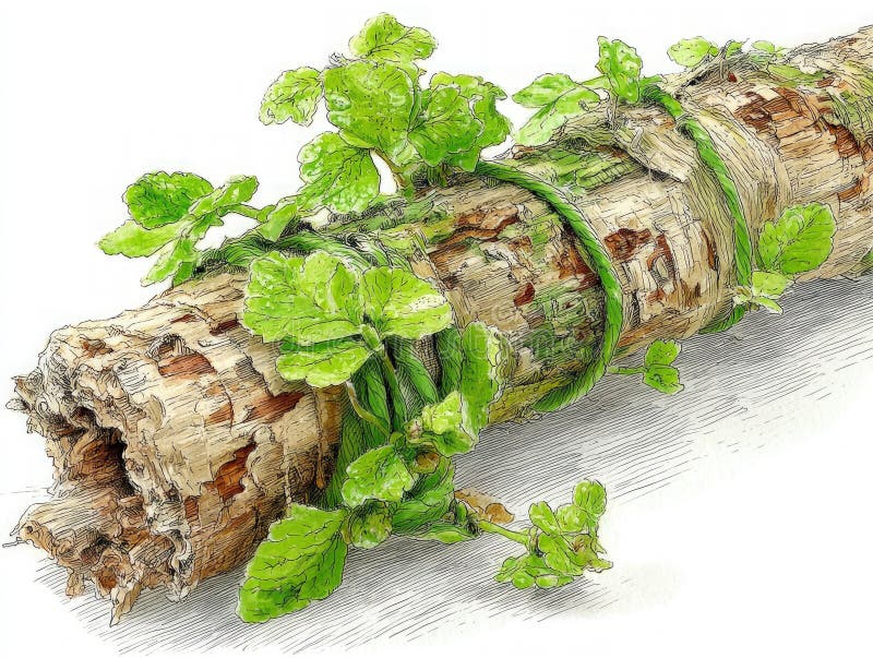 An Illustration of the Commiphora Plant Known for Its Resin Stock Photo ...