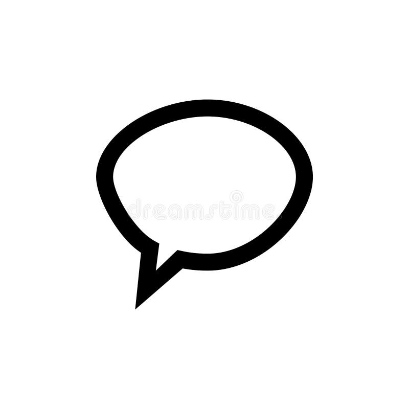 Comment Icon. Chat Message Button Stock Illustration - Illustration of ...