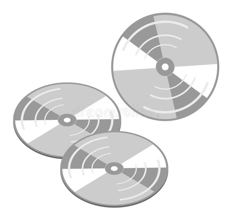 Illustration of Compact Disks Stock Vector - Illustration of digital ...