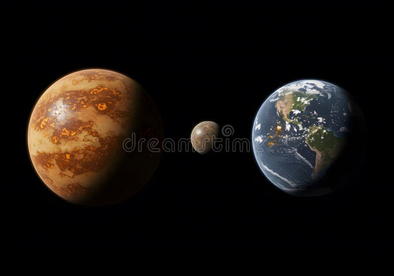 Comparative Sizes of Planets Illustration Stock Illustration ...