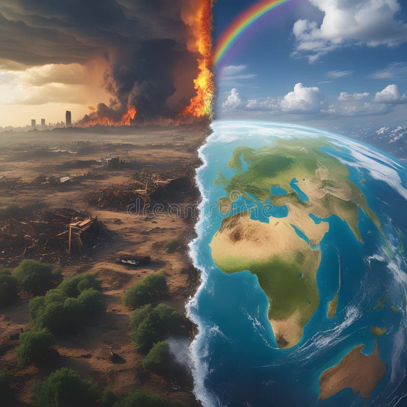 Illustration of the Comparison between Fertile Earth and Dry or ...