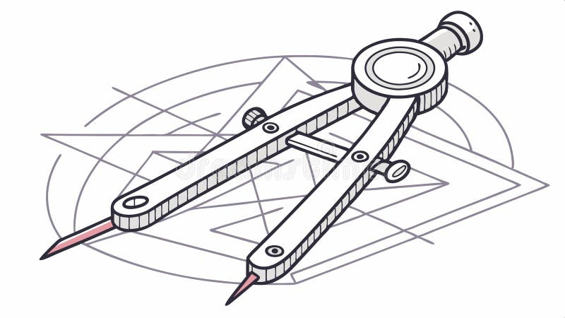 Compass Dividers Illustration, Measurement and Precision Tool Vector ...