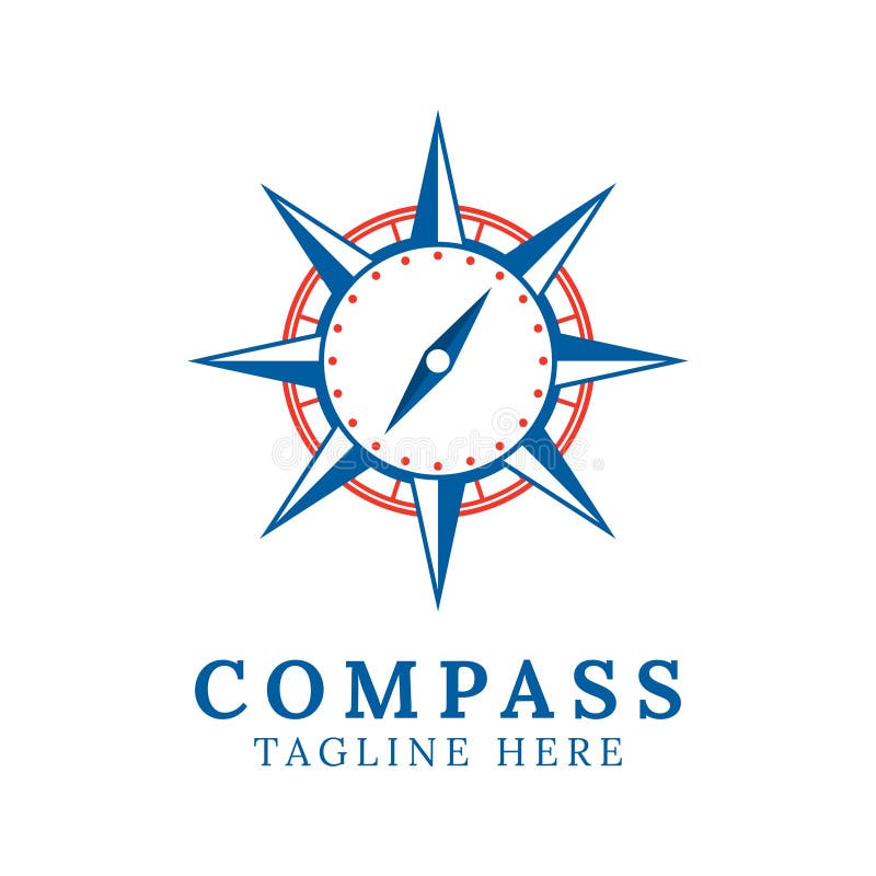 Illustration Compass Logo Design Template Stock Vector - Illustration ...