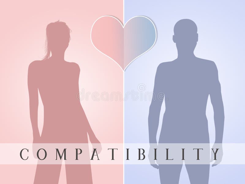Compatibility between Men and Women Stock Illustration - Illustration ...