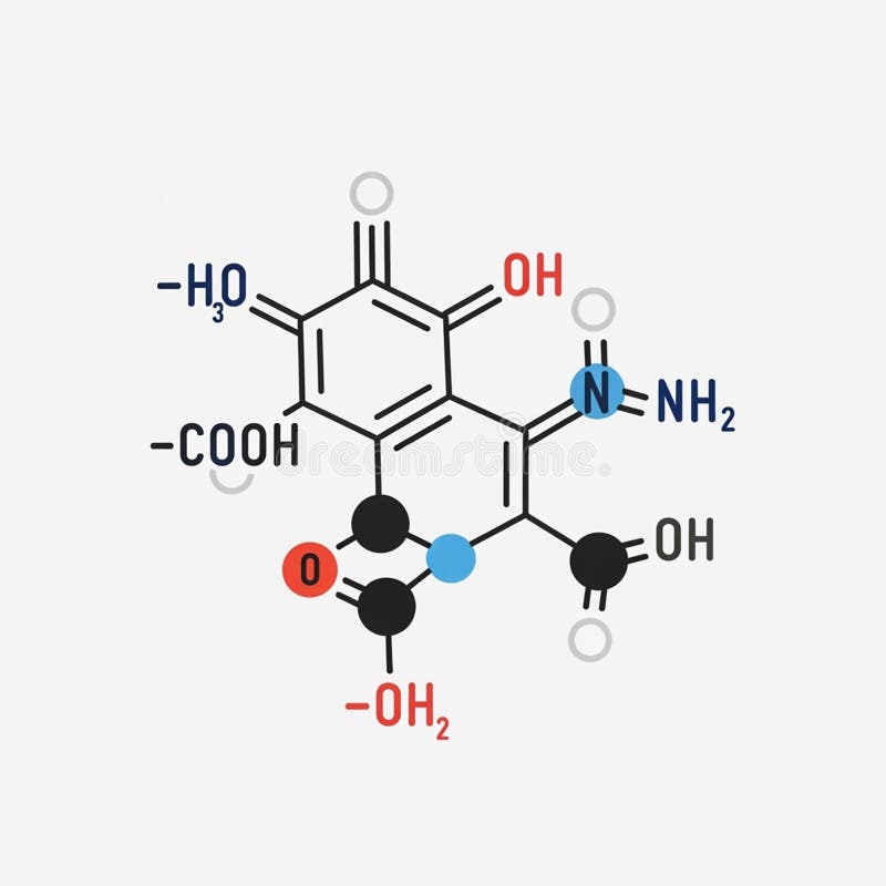 Chemical Structure Diagram stock illustration. Illustration of ...