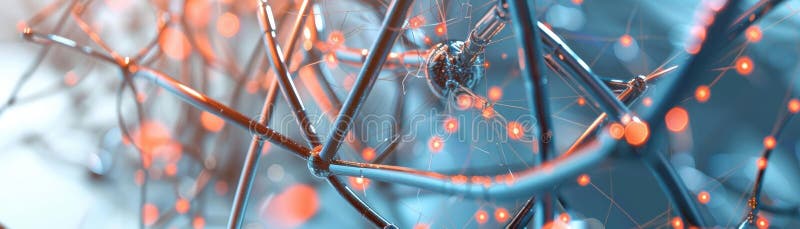 Illustration of a Complex Framework with AI Text Integrated on a White ...