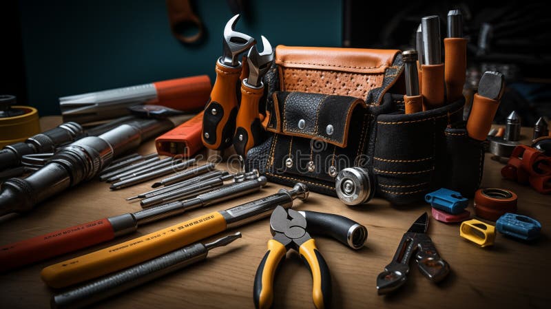 Composition of the Hand Tools Stock Illustration - Illustration of ...