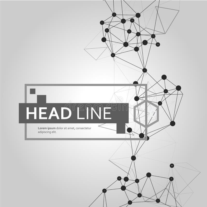 Illustration with Compound Vector Molecule. Organic Shape Stock Vector ...