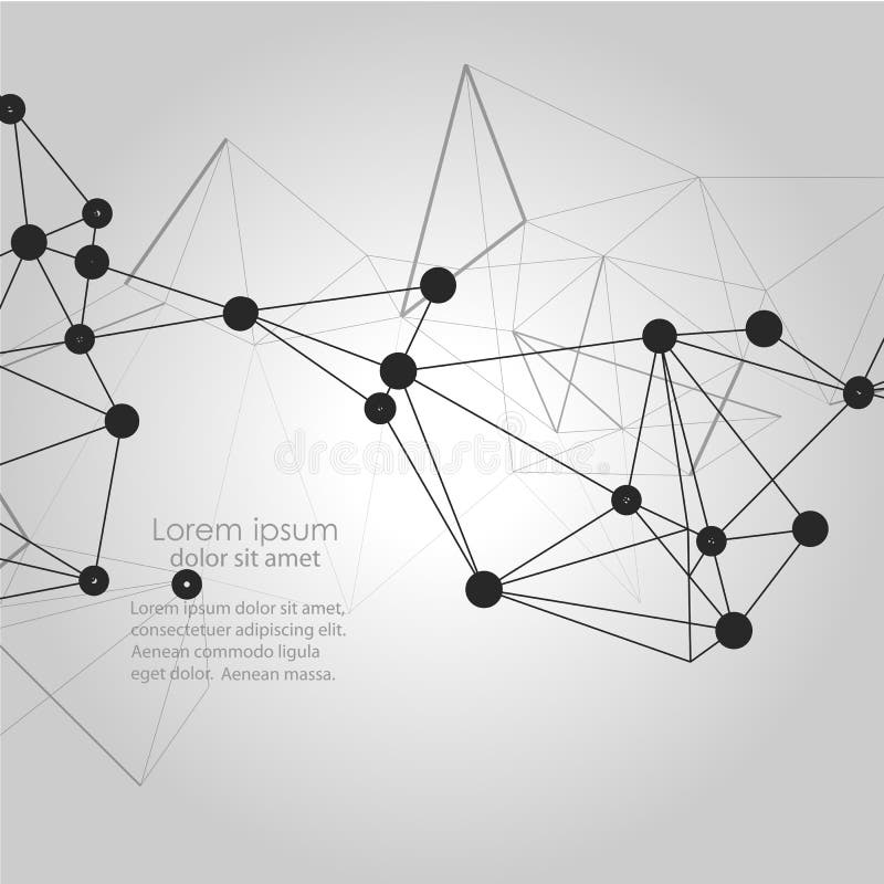 Illustration with Compound Vector Molecule. Organic Shape Stock Vector ...