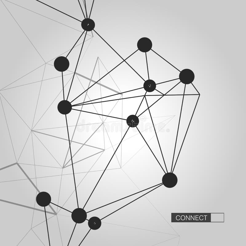 Illustration with Compound Vector Molecule. Organic Shape Stock Vector ...