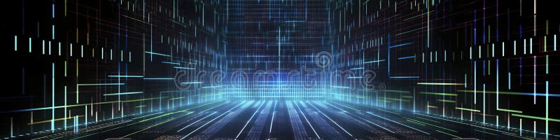 Illustration,computer Binary Data ,website Header,generative Ai Stock ...
