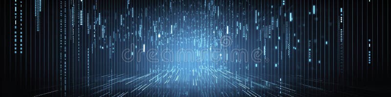 Illustration,computer Binary Data,website Header, Generative Ai Stock ...