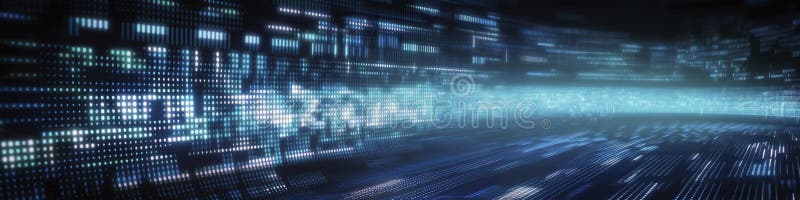 Illustration,computer Binary Data,website Header, Generative Ai Stock ...