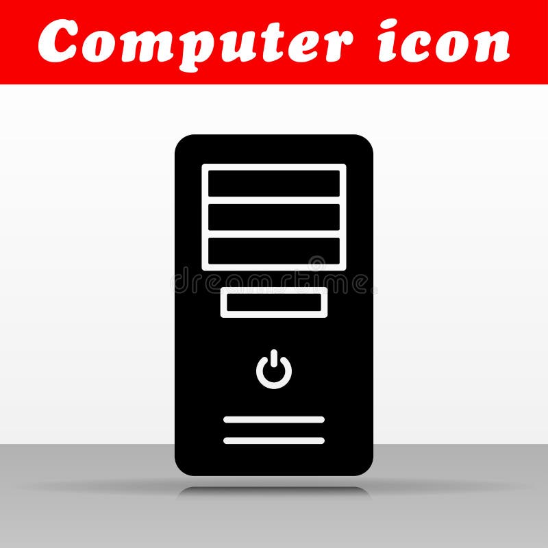 Computer Case Vector Icon Design Stock Vector - Illustration of ...